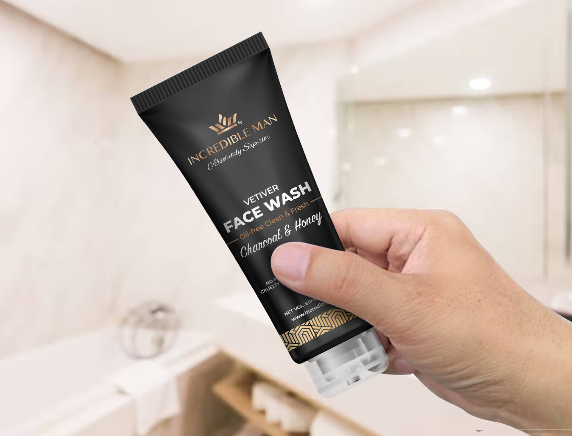 Charcoal & Honey Face Wash for Men - Acne & Oily Skin
