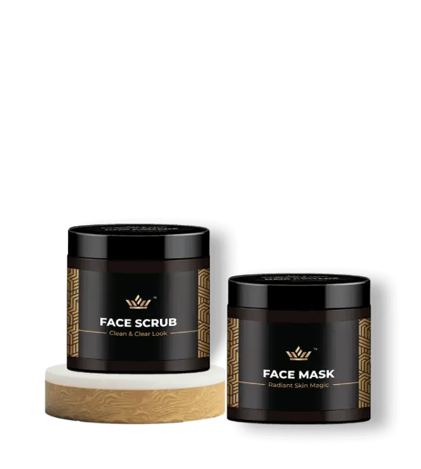 Natural Face Scrub & Face Pack Combo for Men and Women