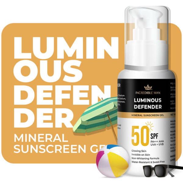 Mineral Sunscreen SPF 50 for Oily Skin & Face - Best for Men